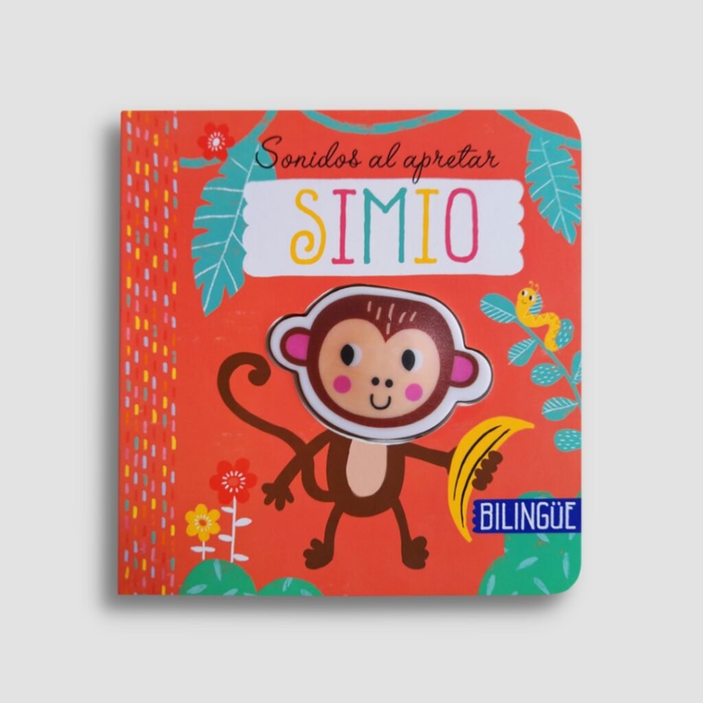 Libro infantil Simio: Sonidos al apretar | Sin Fronteras