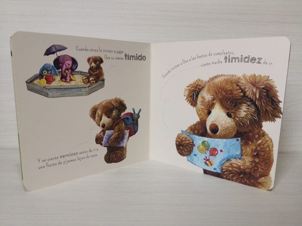 Colección Emociones - Oso se siente tímido - Editorial Sin Fronteras