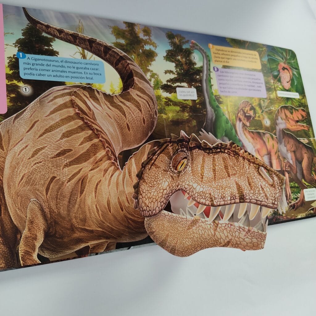 Libro dinosaurios Pop Up - Editorial Sin Fronteras