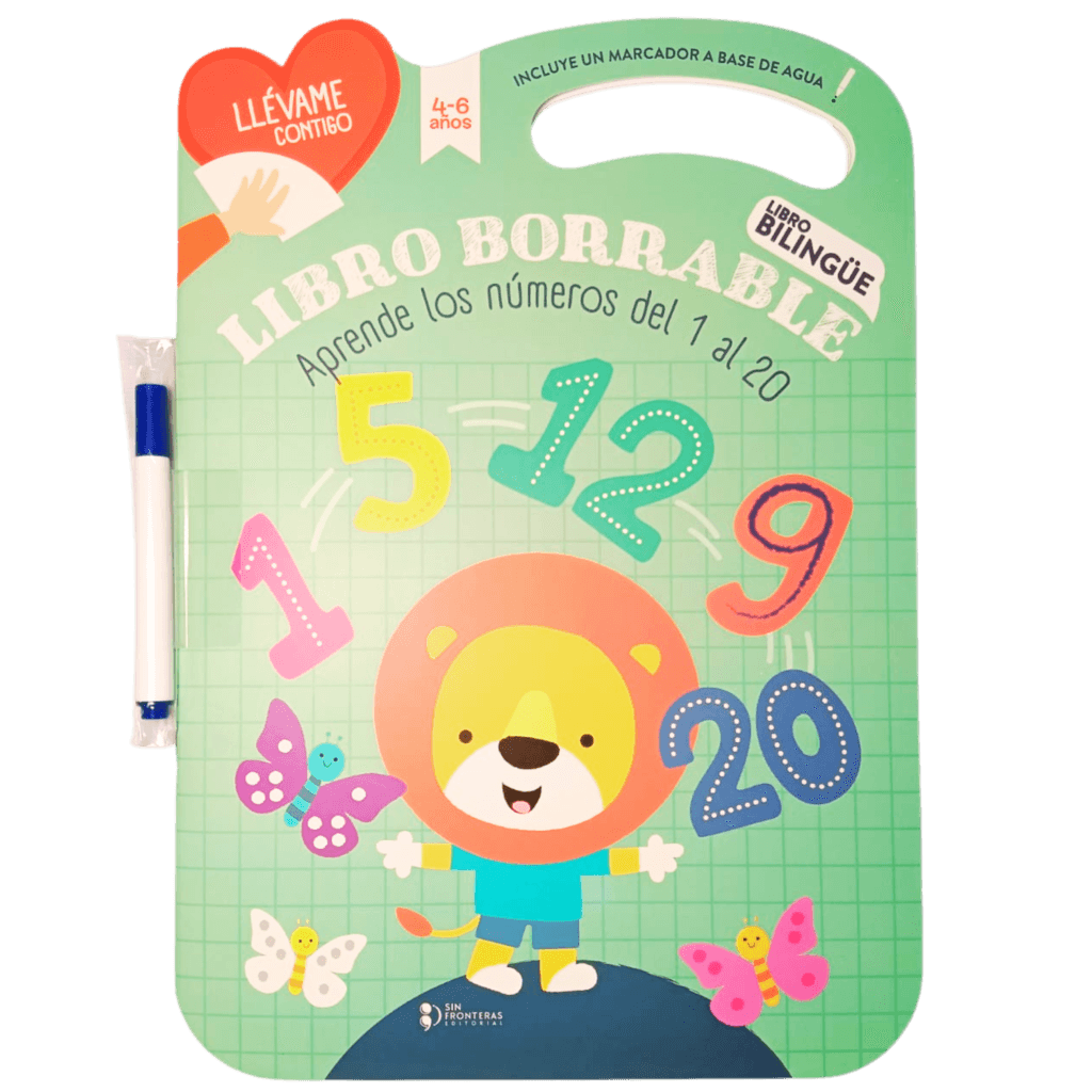 Libro borrable I Aprende los número del 1 al 20 - Editorial Sin Fronteras